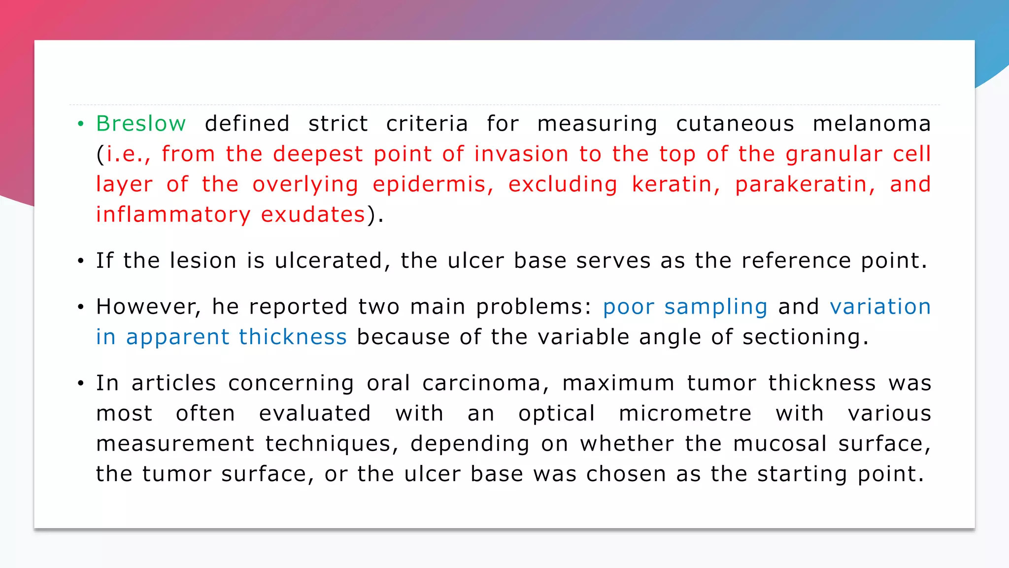 Depth of invasion in oral squamous cell carcinoma | PPTX
