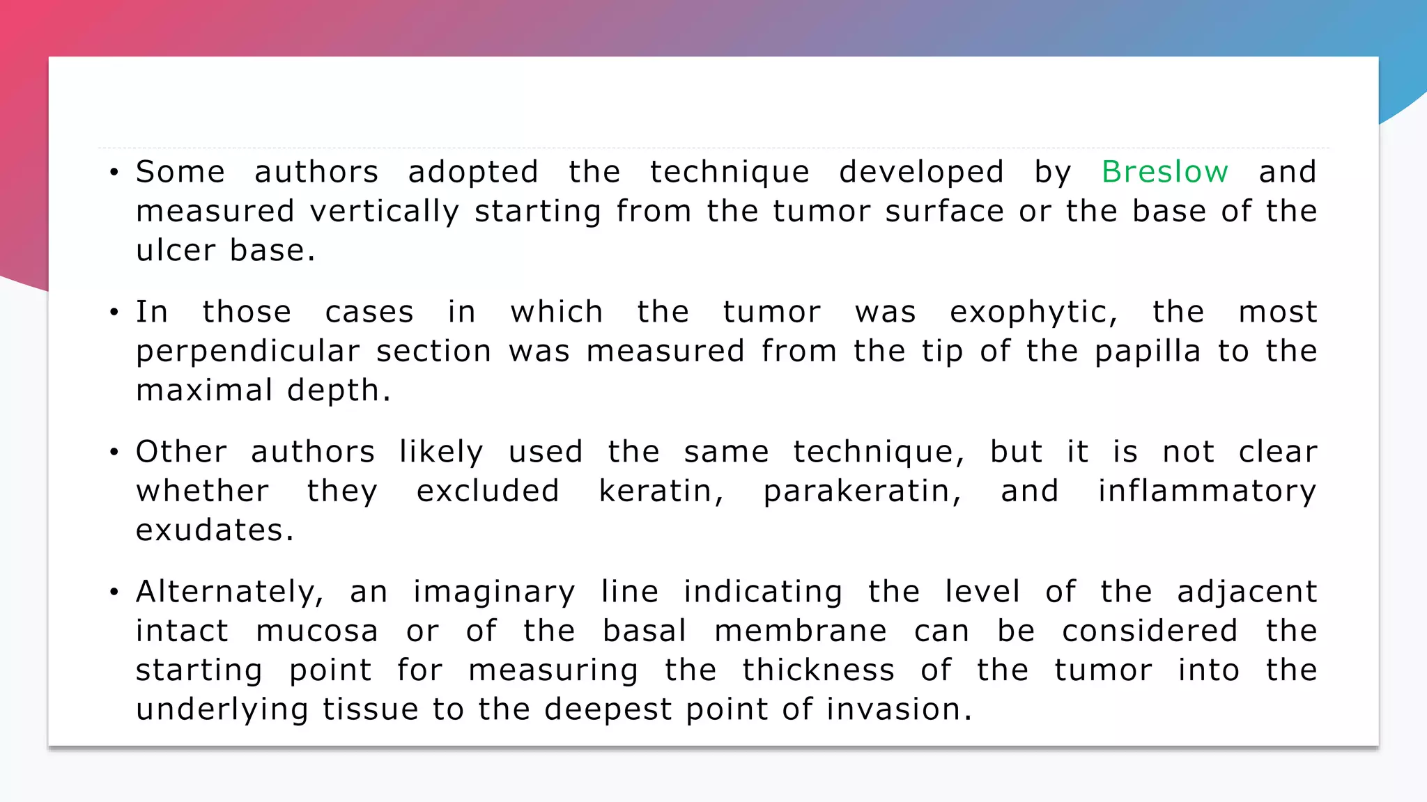 Depth of invasion in oral squamous cell carcinoma | PPTX