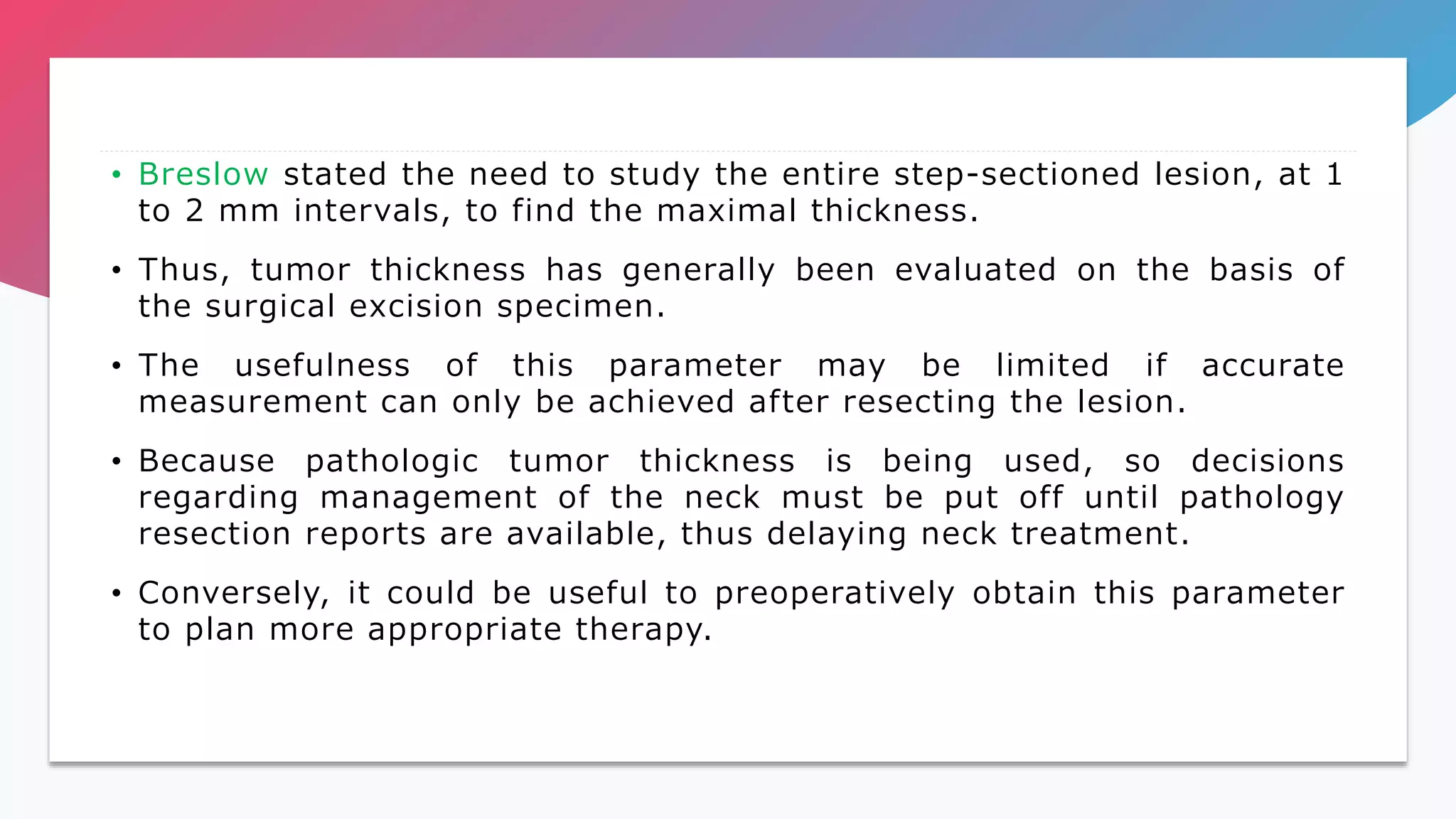 Depth of invasion in oral squamous cell carcinoma | PPTX