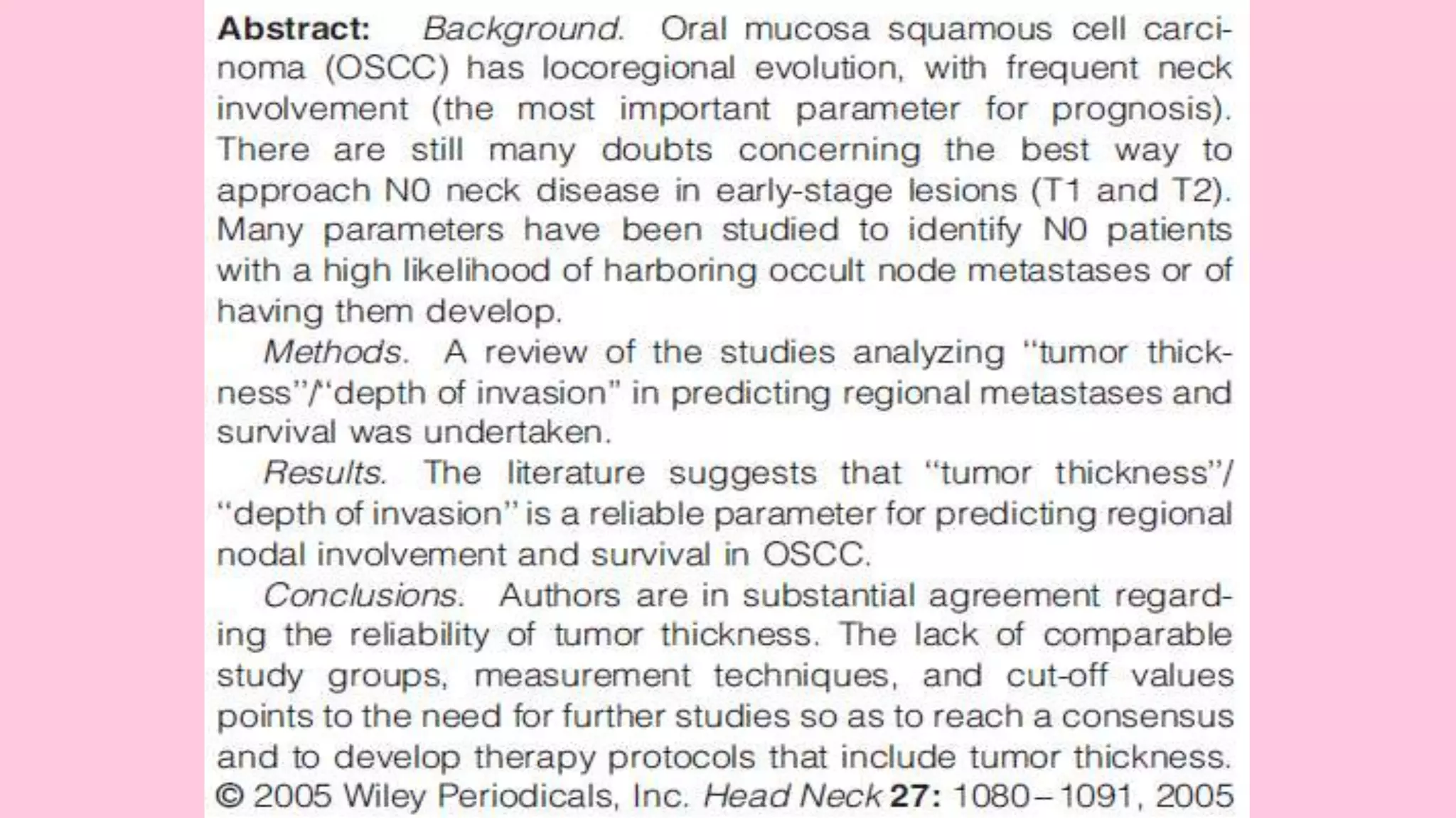Depth of invasion in oral squamous cell carcinoma | PPTX