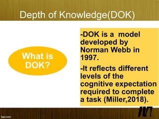 Depth of knowledge & the 21st century learner | PDF