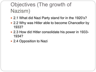 Depth study history germany unit 2 | PPT