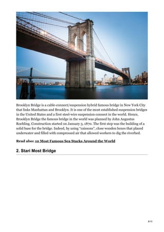 10 most famous bridges in the world | PDF
