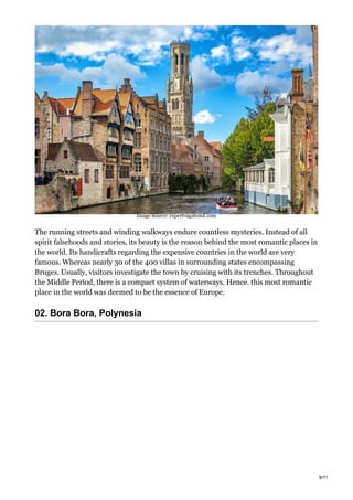 10 Most Romantic Places In The World | PDF | Honeymoons and Getaways | Travel Type