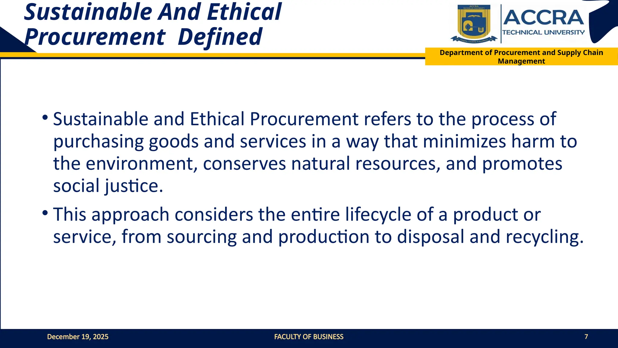 DEPT OF PSCM ppt PUS 213 L4.understanding procurement environment | PPTX