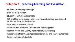 NAAC Criterion Preparation for Departtments | PPTX