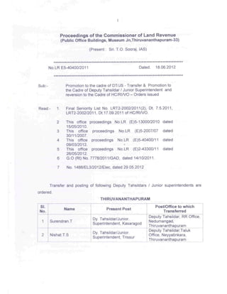 Deputy tahsildar 19.06.2012