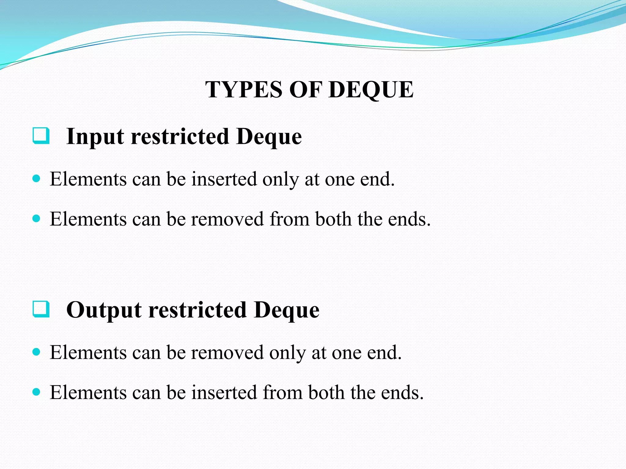 Deque and its applications | PPTX