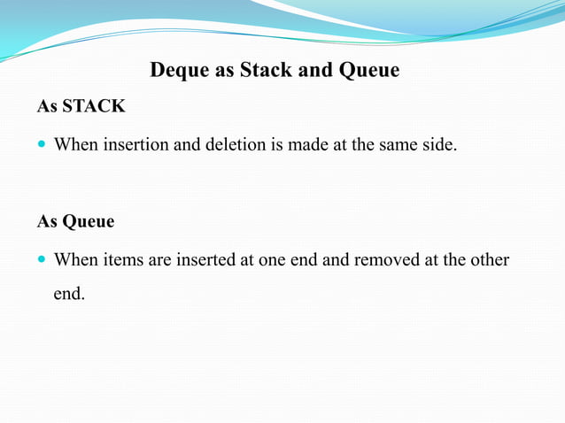 Deque and its applications | PPTX