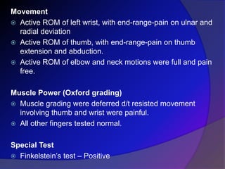 De quervain's | PPTX