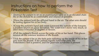 De quervains tenosynovitis | PPTX