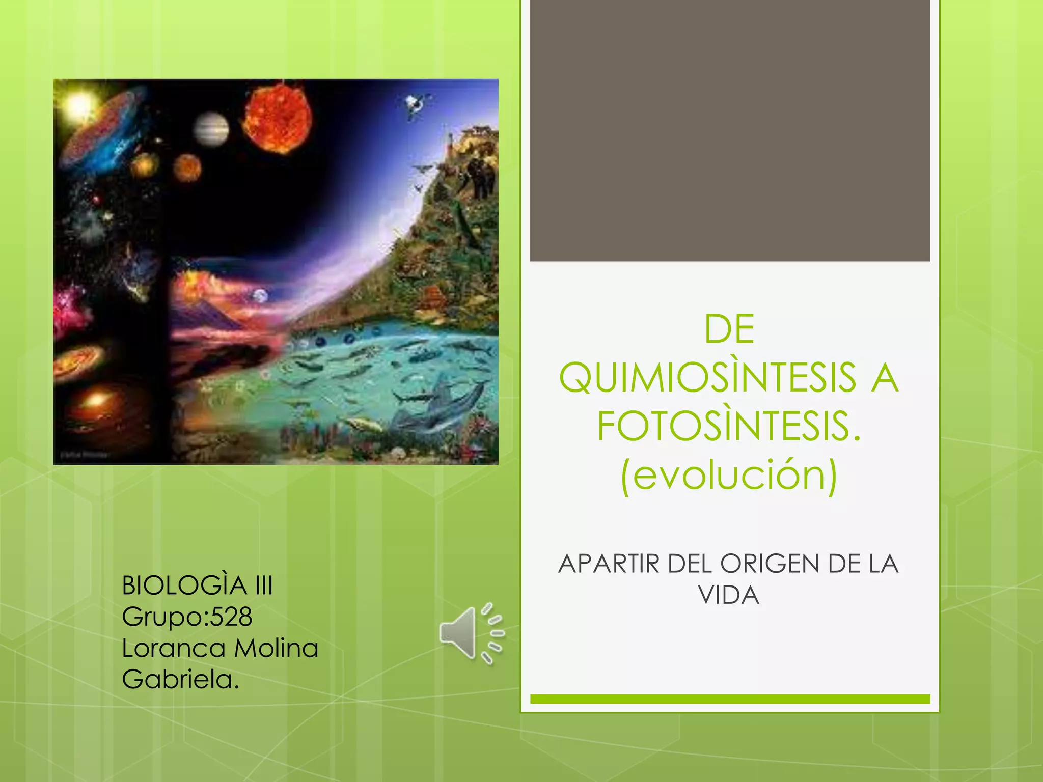 De quimiosíntesis a fotosíntesis | PPT