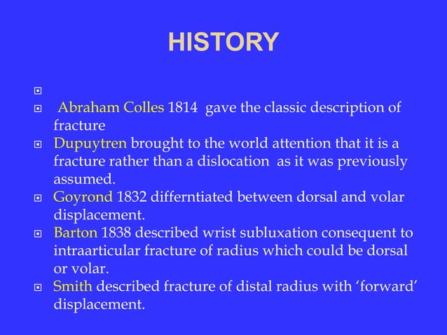 DISTAL END RADIUS FRACTURE | PPTX