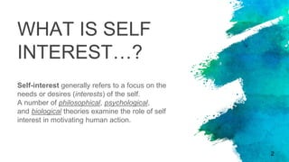 Self Interest | PPTX