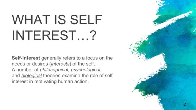Self Interest | PPTX