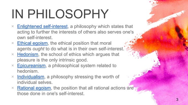 Self Interest | PPTX