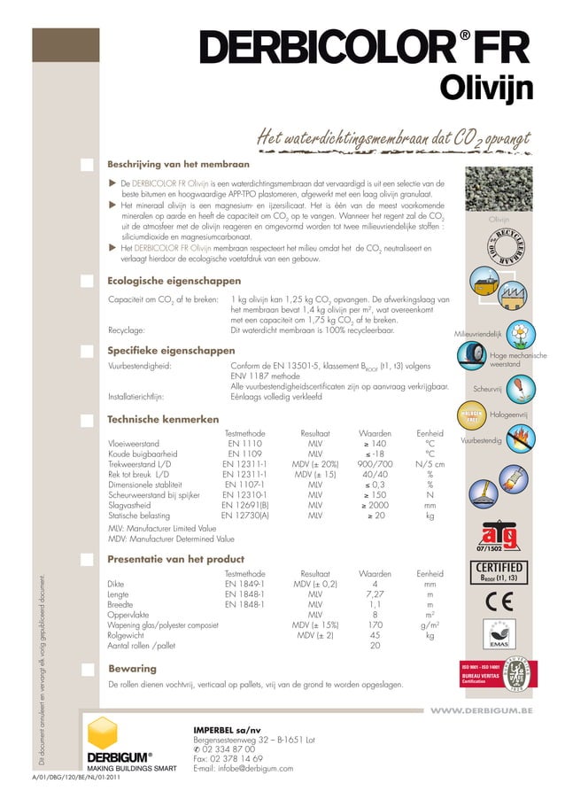 Derbigum - Derbicolor FR Olivine | PDF | Indoor Environmental Quality ...