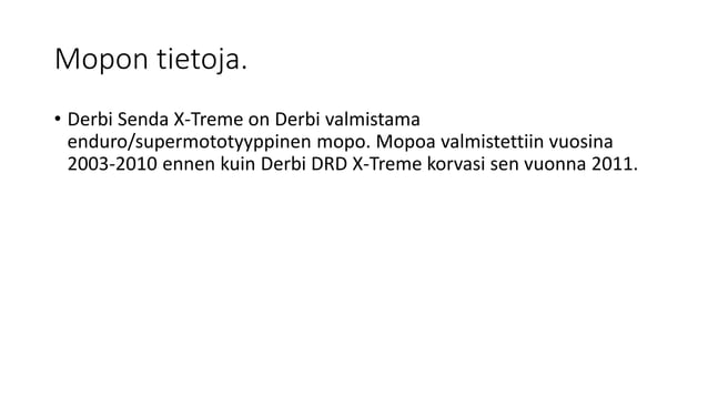 Derbi Senda X-Treme | PPTX