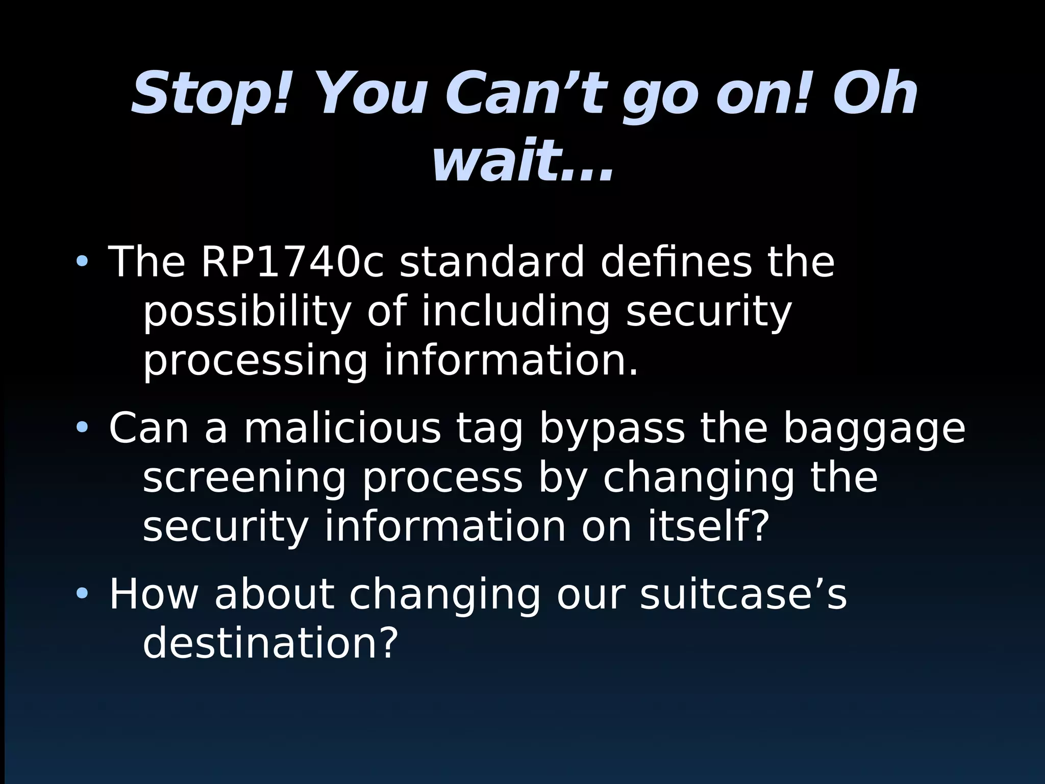 RFID Luggage Tags, IATA vs Real Life (Derbycon 2018) | PDF | Air Travel ...