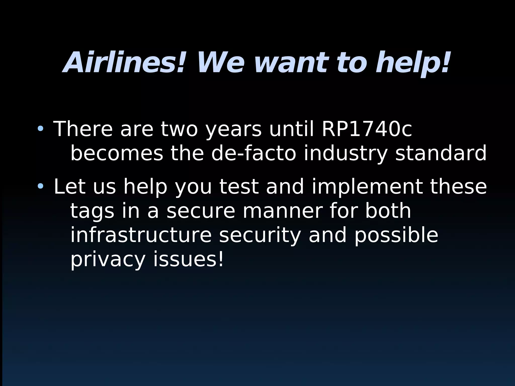 RFID Luggage Tags, IATA vs Real Life (Derbycon 2018) | PDF | Air Travel ...