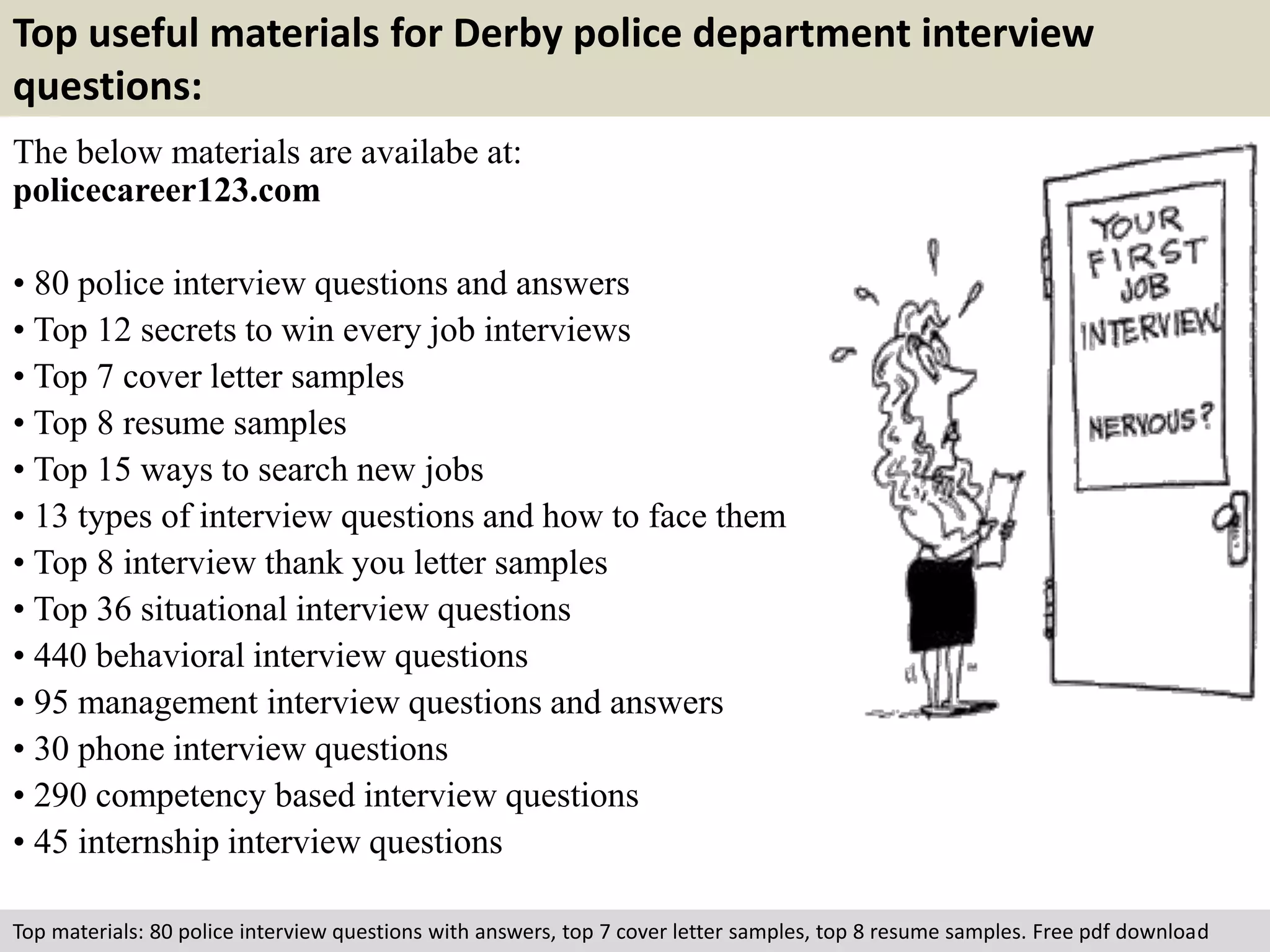 Derby police department interview questions | PPTX