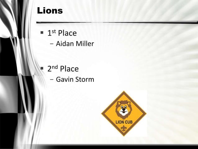 Pack 211 Derby results | PPT