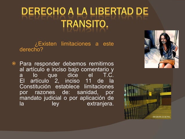 Derecho A La Libertad De Transito Ppt