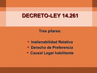 Derecho de preferencia e inalienabilidad relativa | PPT