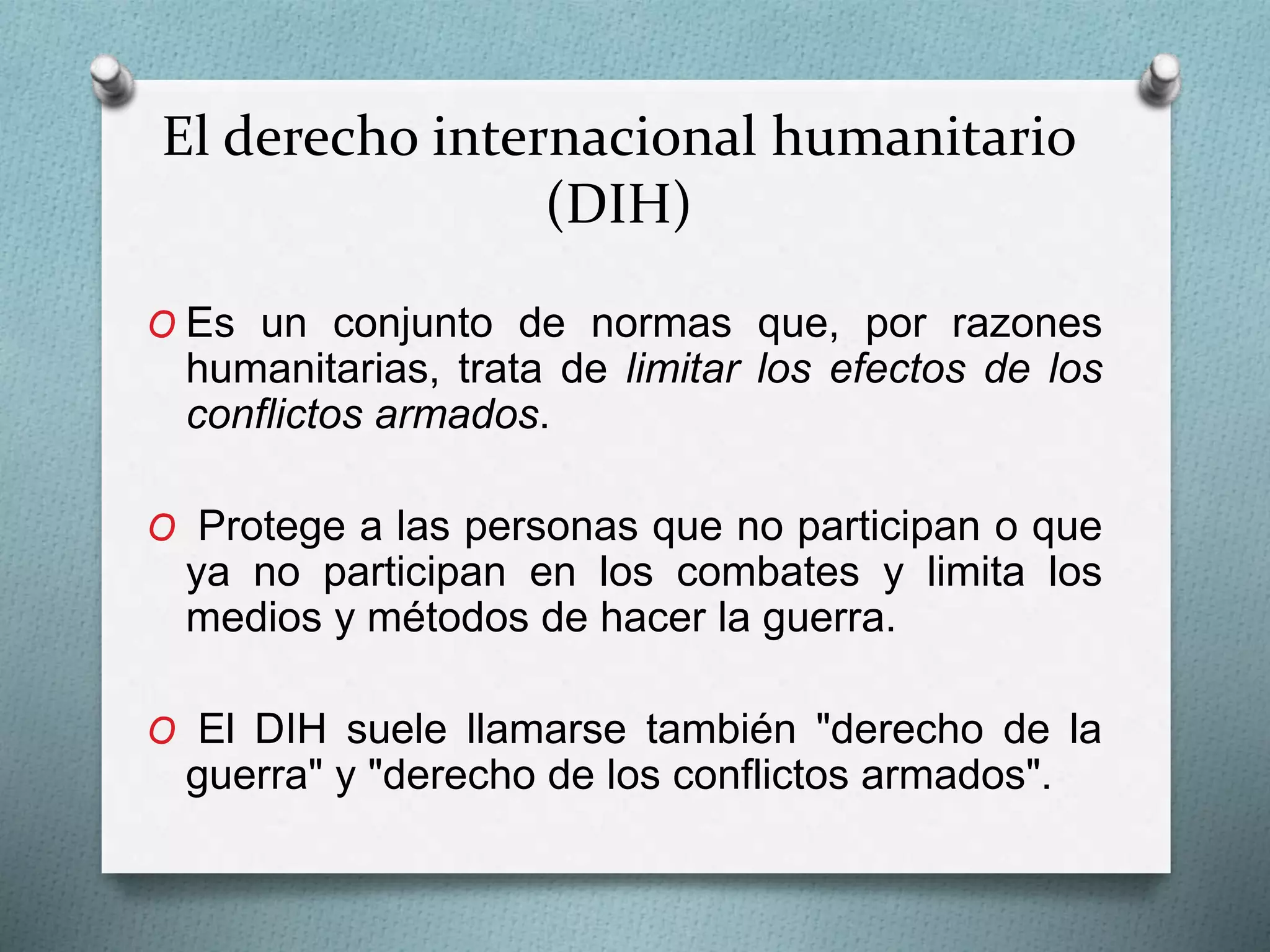 Derecho internacional humanitario | PPT