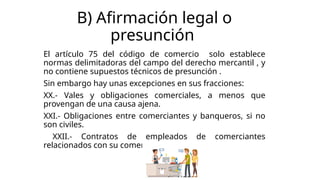 derecho mercantil acto de comercio artículo 75 | PPTX