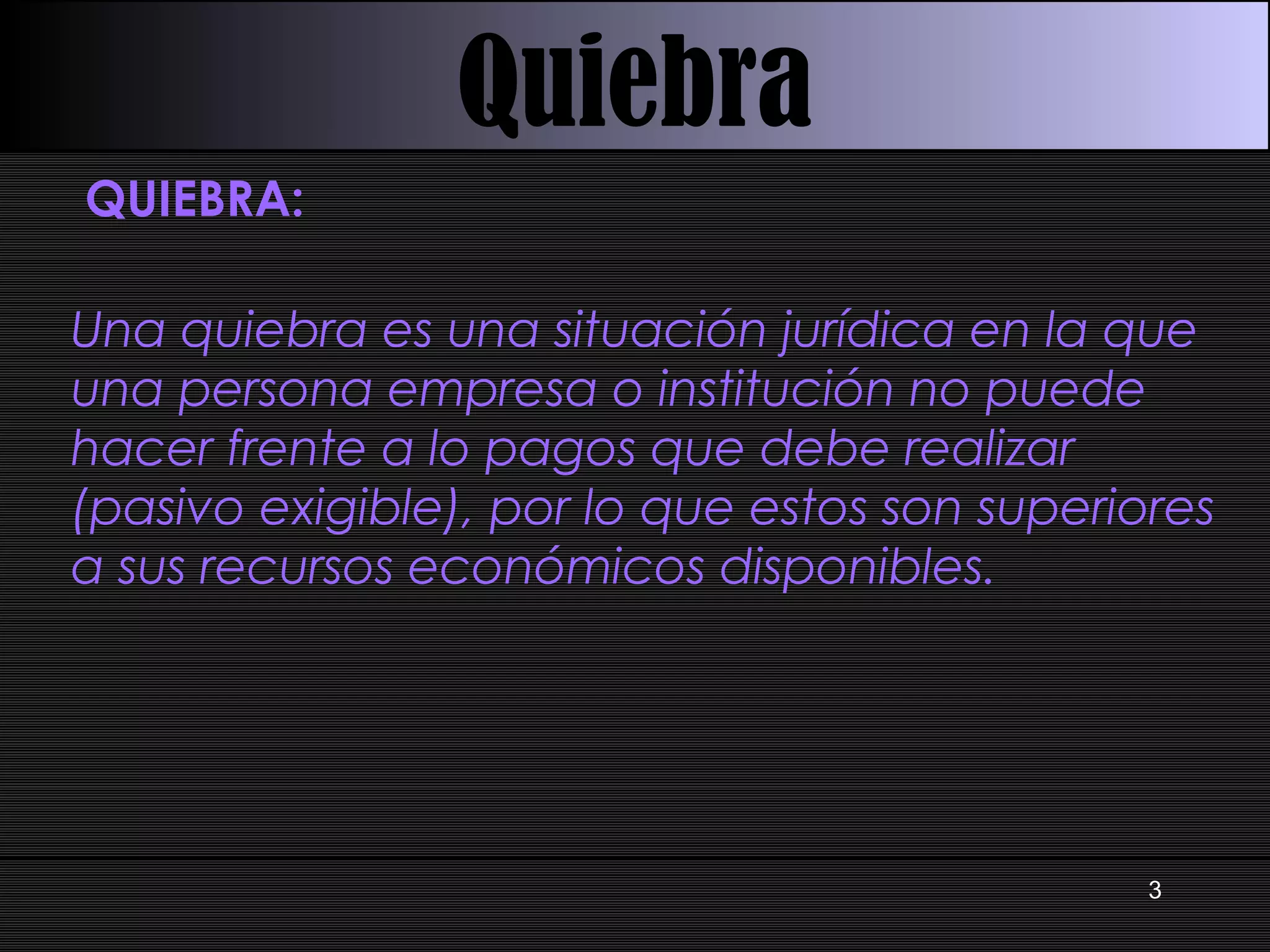 Derecho mercanti (quiebra) | PPT
