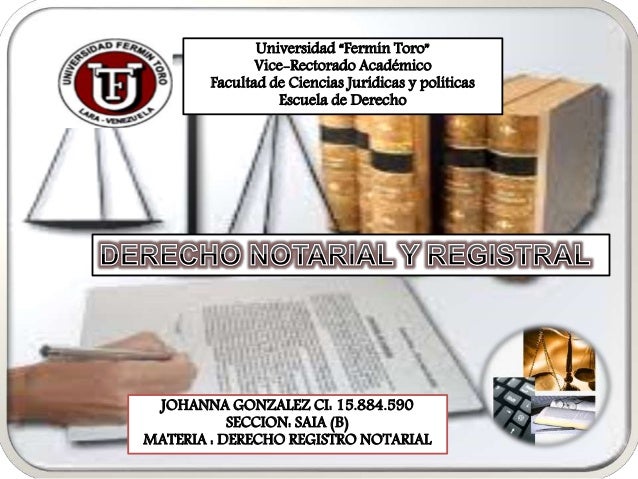 Derecho notarial y registral Derecho notarial y registral