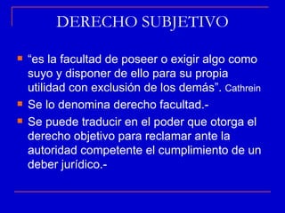 Derecho objetivo | PPT