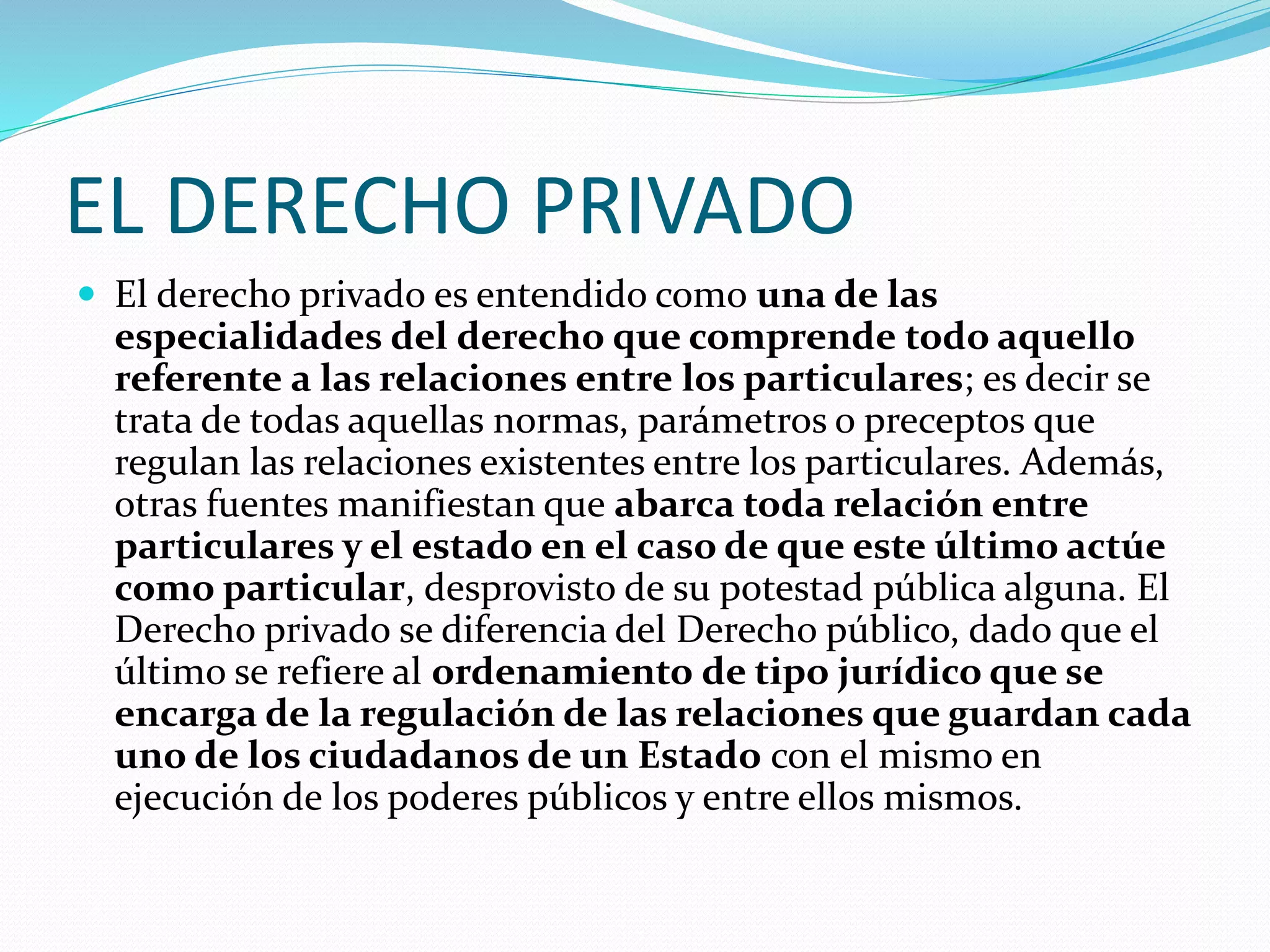 Derecho privado | PPTX