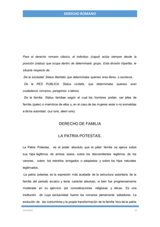 Derecho romano nandito | DOCX