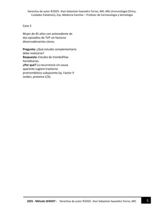 MÉTODO SEMIOT – CASO TROMBOSIS VENOSA PROFUNDA (TVP) | PDF