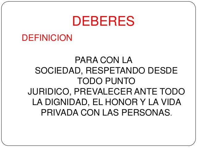Derechos, deberes y obligaciones