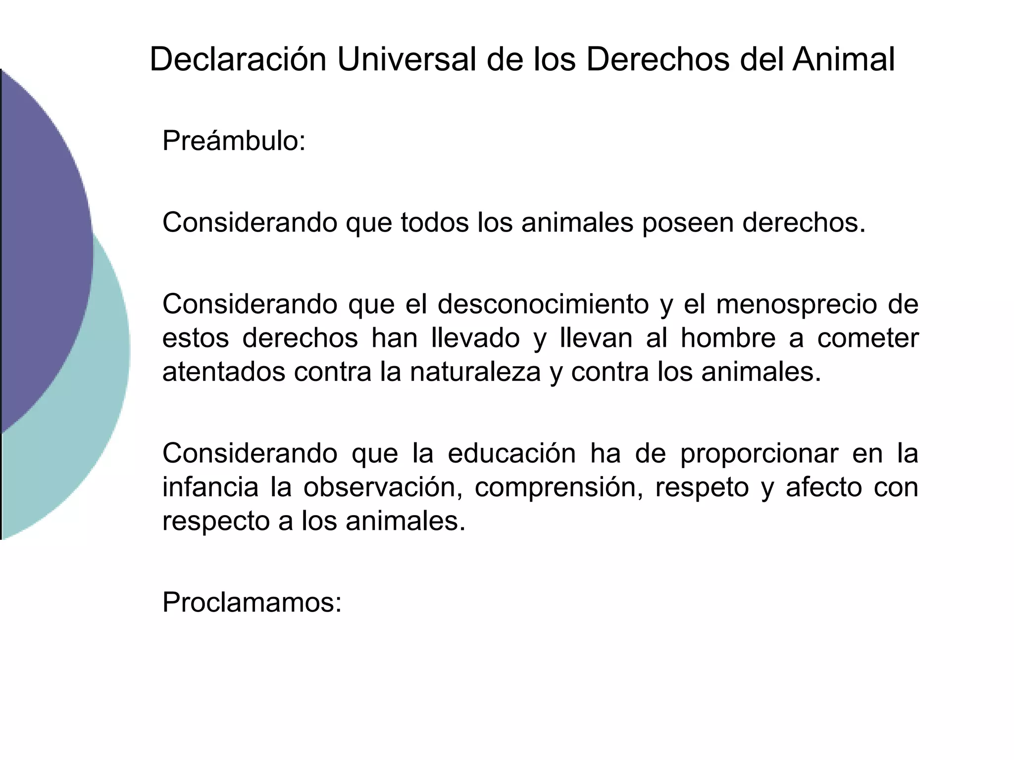 Derechos de los animales | PPT