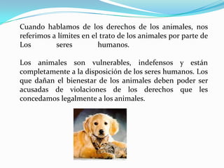 Derechos de los animales 22 | PPTX