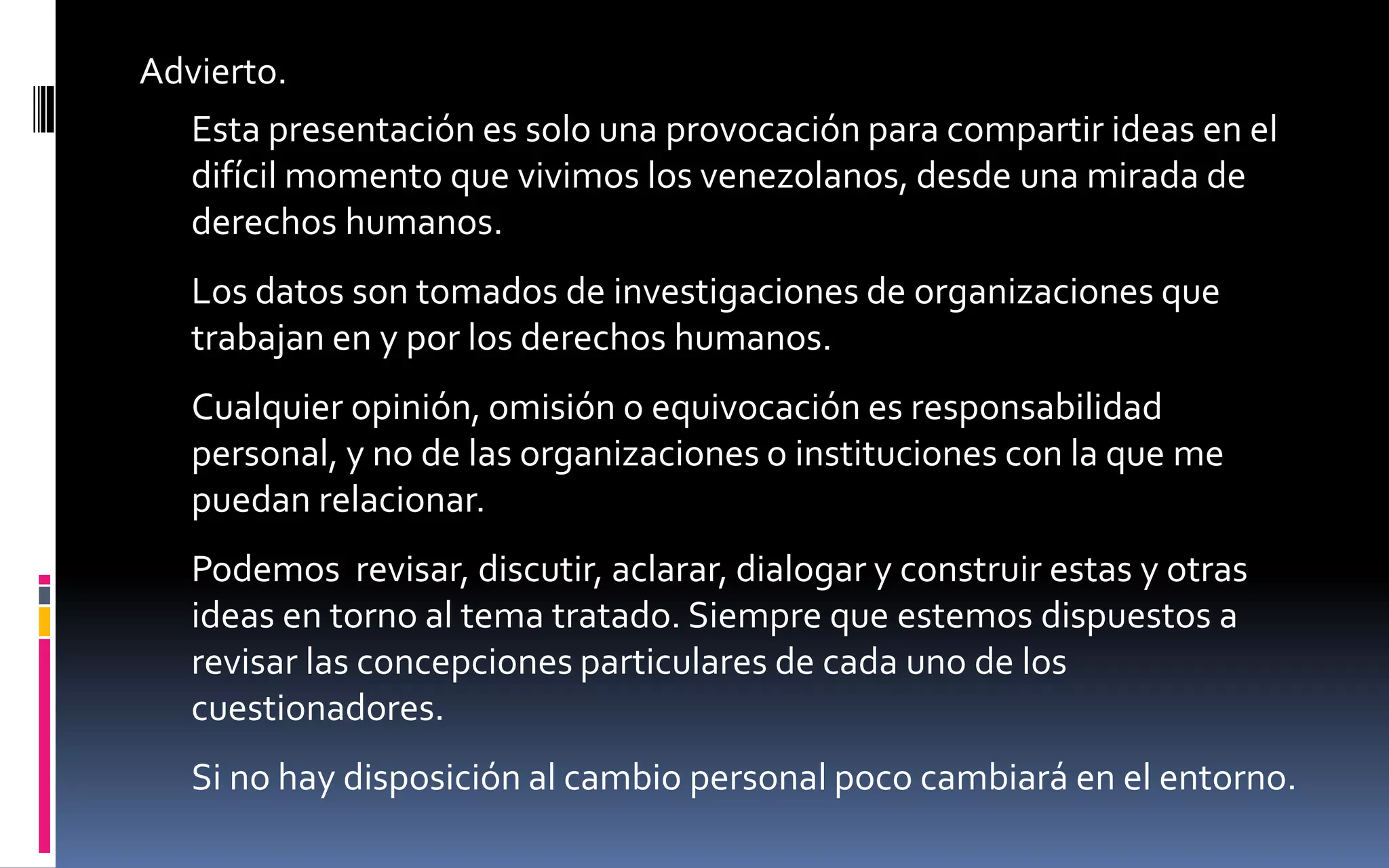 Derechos humanos y educación en Venezuela: Claves para aproximarse a su ...