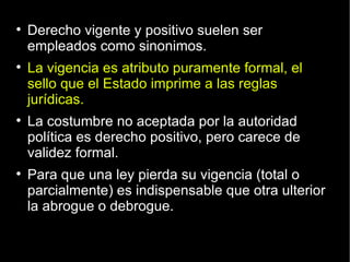 Derecho vigente positivo natural | PPT