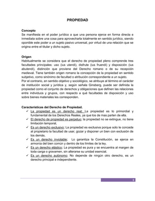 Derechos Reales Y Propiedad Examen Final | PDF