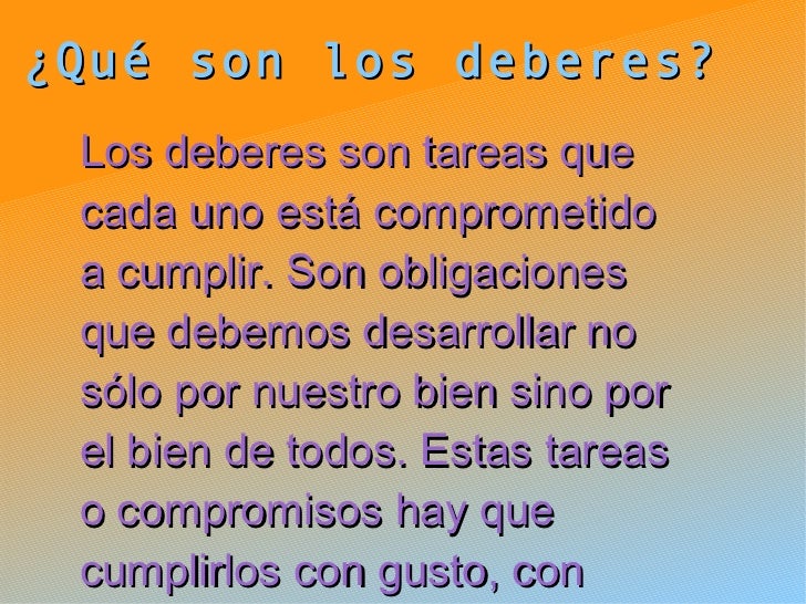 Derechos y deberes.