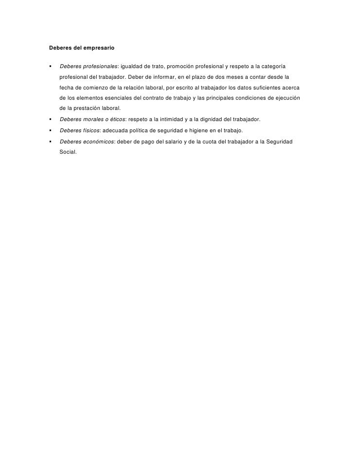 Derechos y deberes del trabajador y del empleador Derechos y deberes del trabajador y del empleador