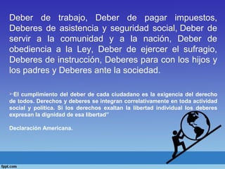 Derechos y deberes humanos | PPT