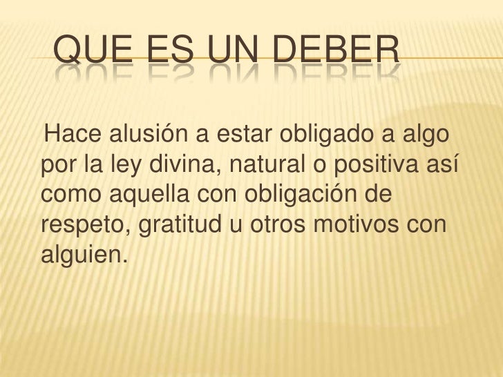 Un deber - Imagui