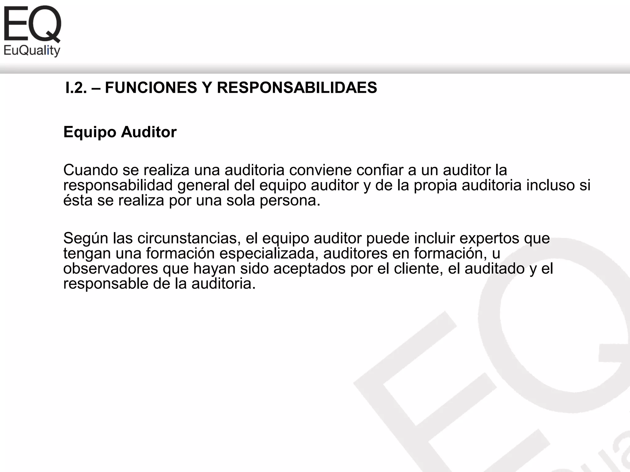 Derechos y obligaciones de la empresa en la auditoria de certificacion ...