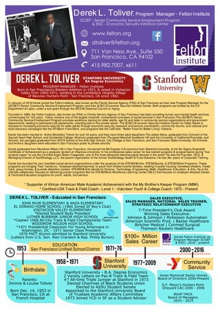 Derek L. Toliver - Bio Infographic - Felton Institute - Program Manager ...