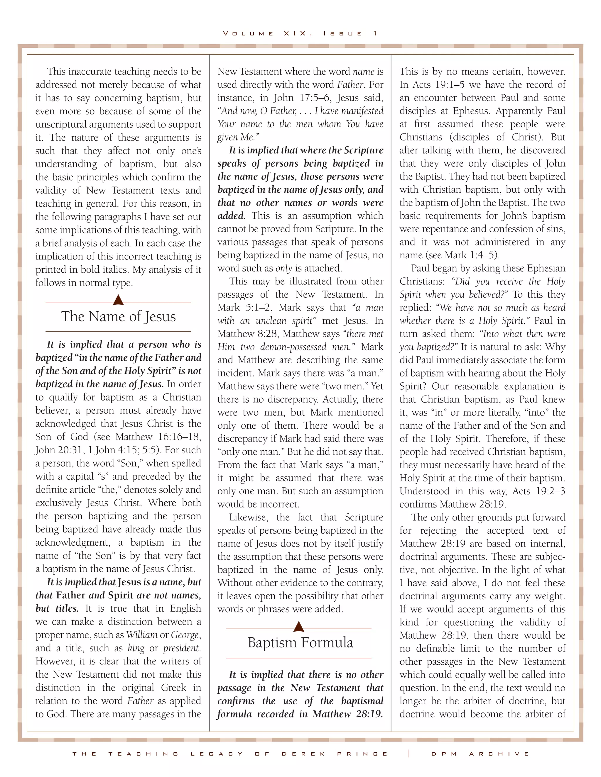 Derek prince-straight-talk-on-baptism | PDF