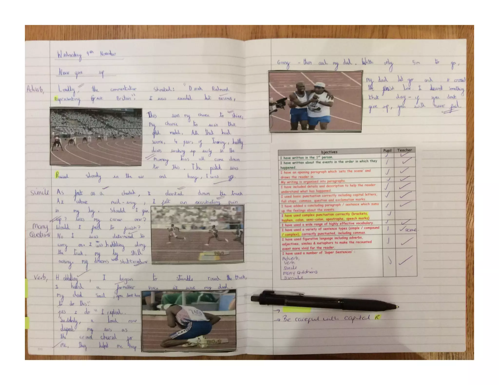 Never Give Up - The Story of Derek Redmond | PDF